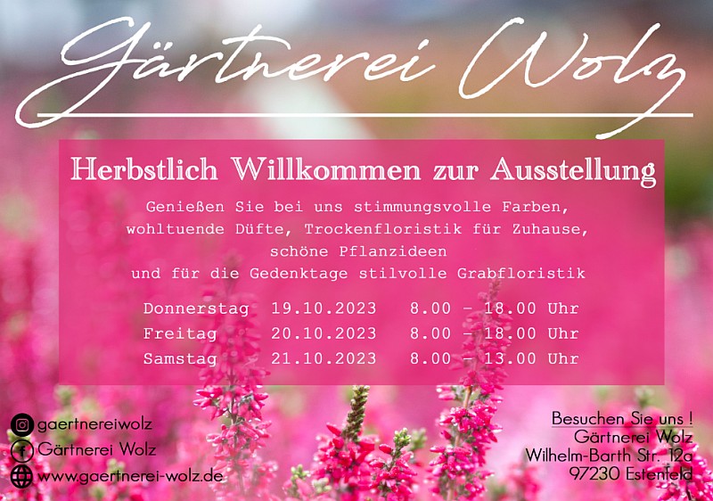 Gärtnerei Wolz Freche Floristik mit Pfiff!